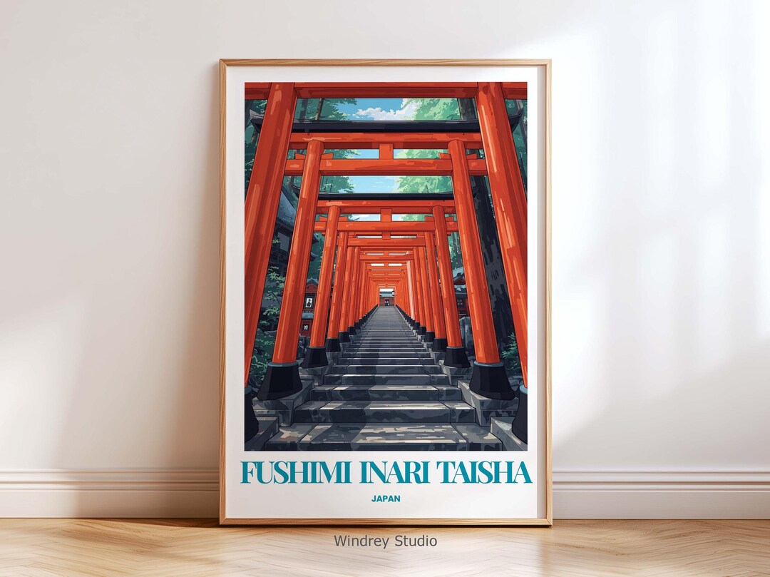 Fushimi Inari Taisha Japan Wall Art Print | Kyoto Torii Gate Wall Art ...