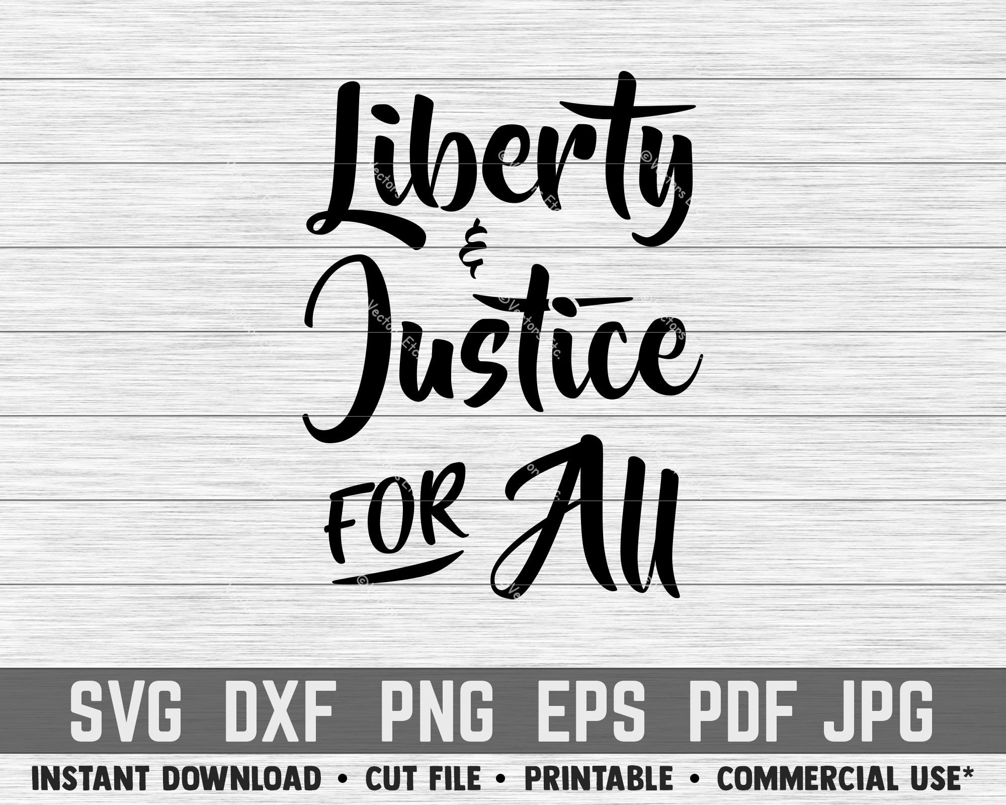 Liberty And Justice For All Svg Commercial Use Cut File Printable