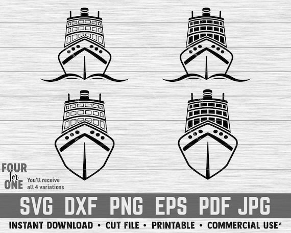 Cruise Ship front SVG COMMERCIAL Use Cut File Cutable - Etsy