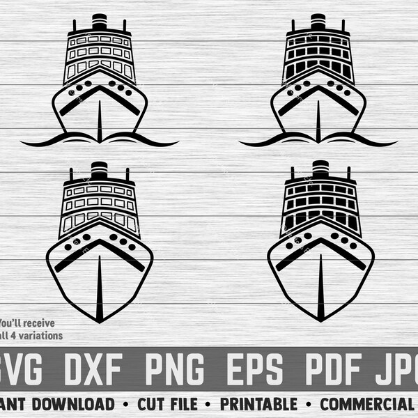 Front of Cruise Ship Svg - Etsy
