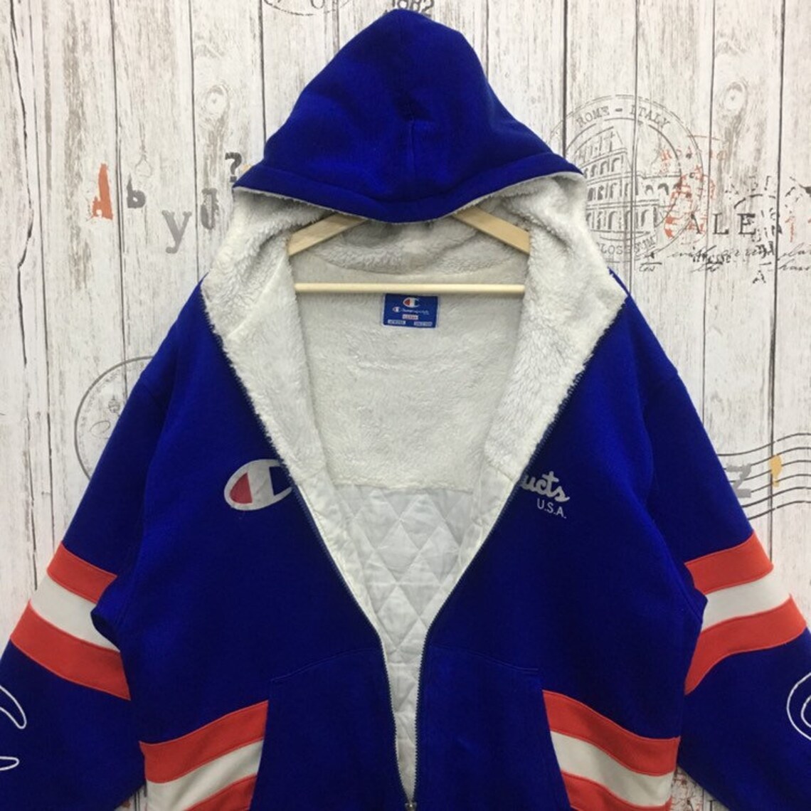 Rare Champion Big Logo Front and Rear Sweater Hooded Size on | Etsy