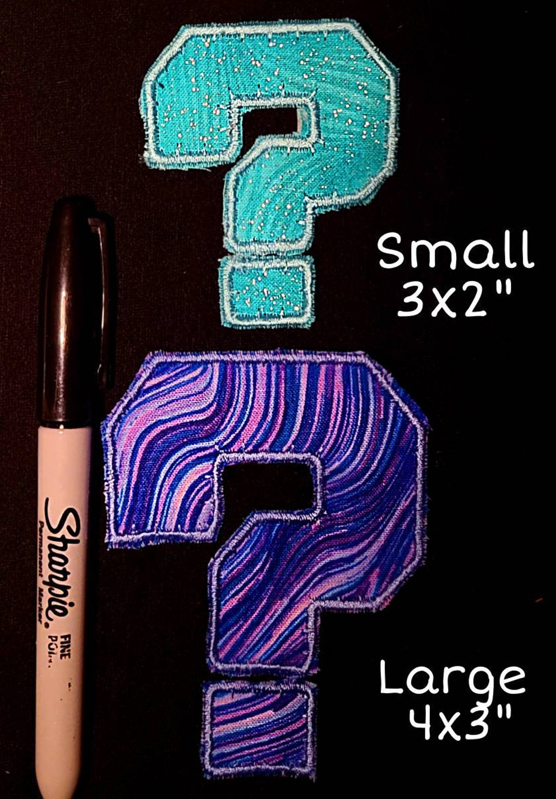 Tipper Question Mark Iron on Patches | Etsy