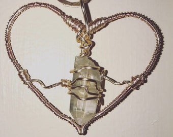 Wire heart pendant | Etsy