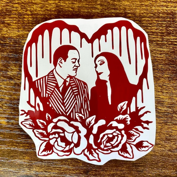 Gomez Morticia Decal - Etsy Canada