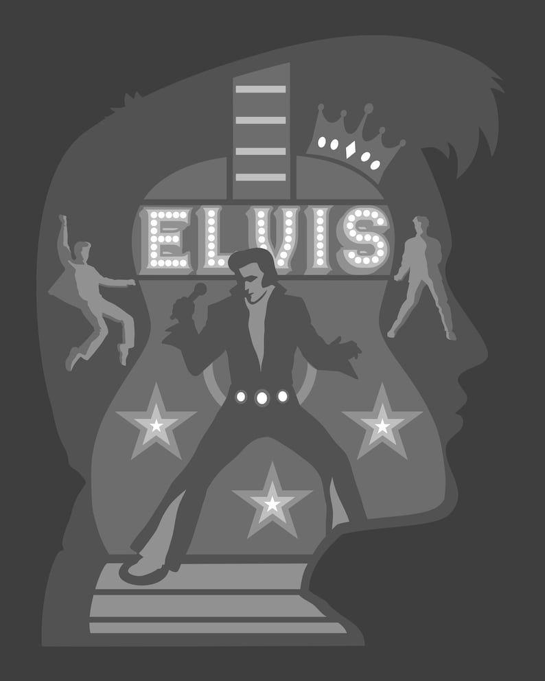 Elvis Lightbox, Elvis Shadowbox, Elvis Light Box, Elvis Papercut, Elvis ...