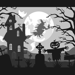 Halloween Lightbox, Halloween Svg, Halloween Shadowbox, Halloween ...