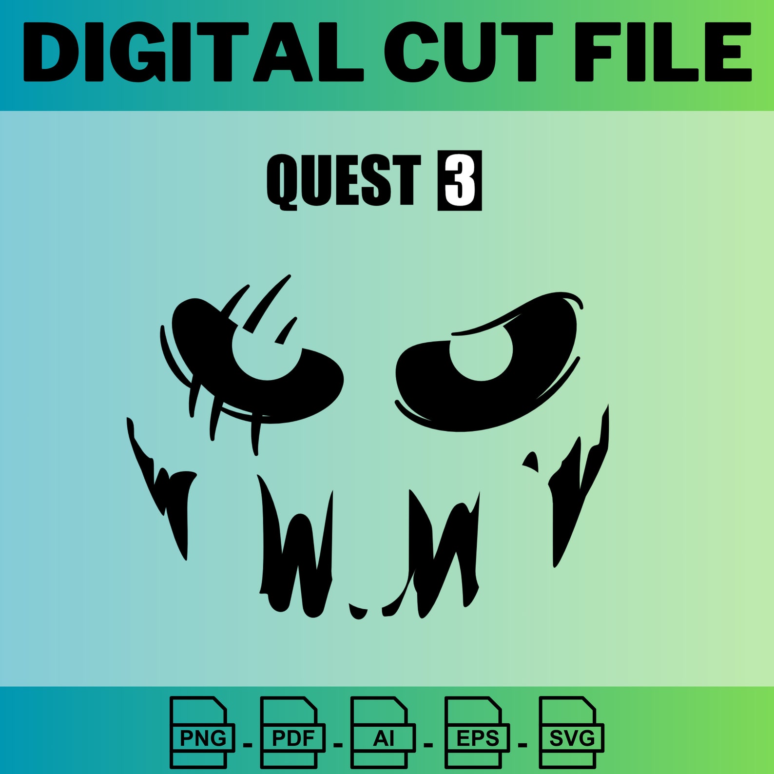 Clown VR Meta Quest 3 Headset Sticker - Digital Cut File for Cricut - Etsy