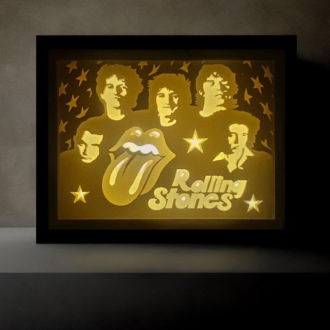 Rolling Stones Lightbox, Rolling Stones Shadowbox, Rock Lightbox ...