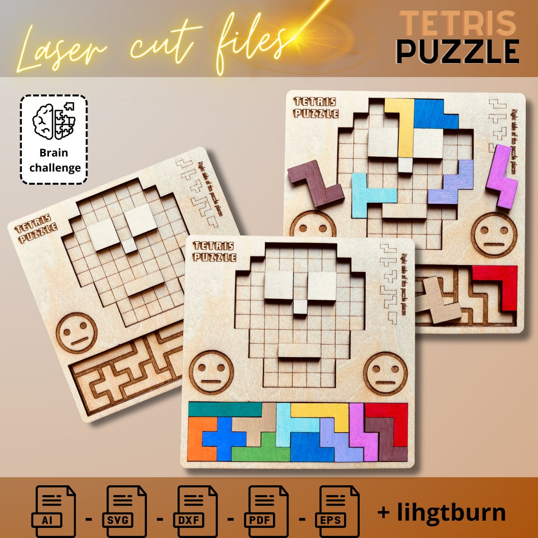 Head Puzzle Template - Digital Download for Laser Cutters, DIY Wooden ...
