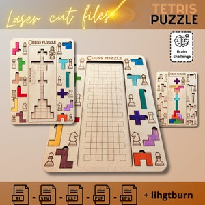 Tetris Chess Piece Puzzle, Six Puzzle in One. - Etsy