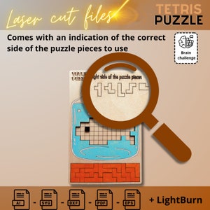 Gldfish Tetris Puzzle Template Digital Download for Laser Cutters, DIY ...