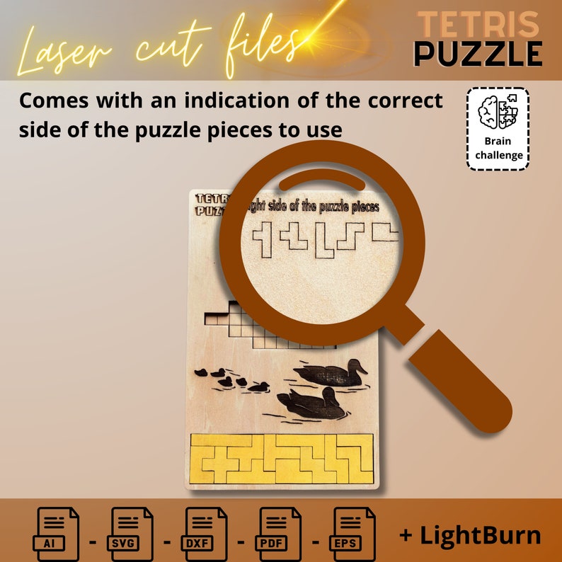 Duck Tetris Puzzle Template Digital Download for Laser Cutters, DIY ...