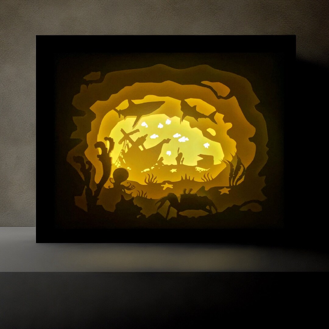 Ship Wreck Lightbox, Ship Wreck Shadowbox, Wreck Light Box, Wreck ...