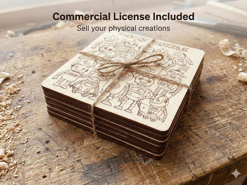 Robot Jigsaw Puzzle Laser Cut File | Kids SVG DXF for Glowforge Xtool ...