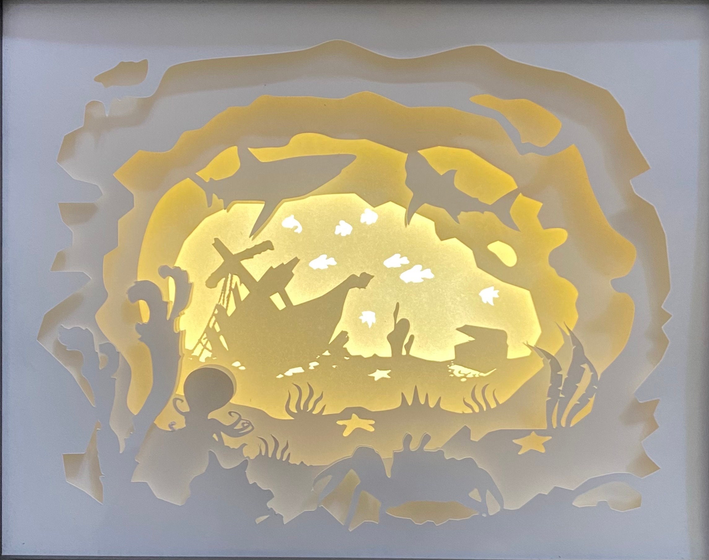 Ship Wreck Lightbox, Ship Wreck Shadowbox, Wreck Light Box, Wreck ...