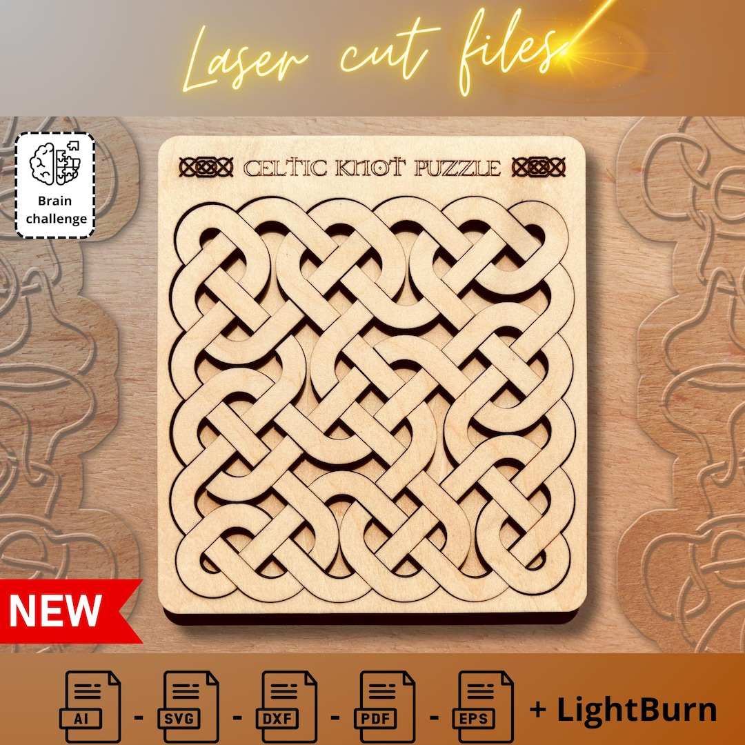 Celtic Knot Puzzle - Laser Cut Wooden Puzzle Game Digital File - Etsy