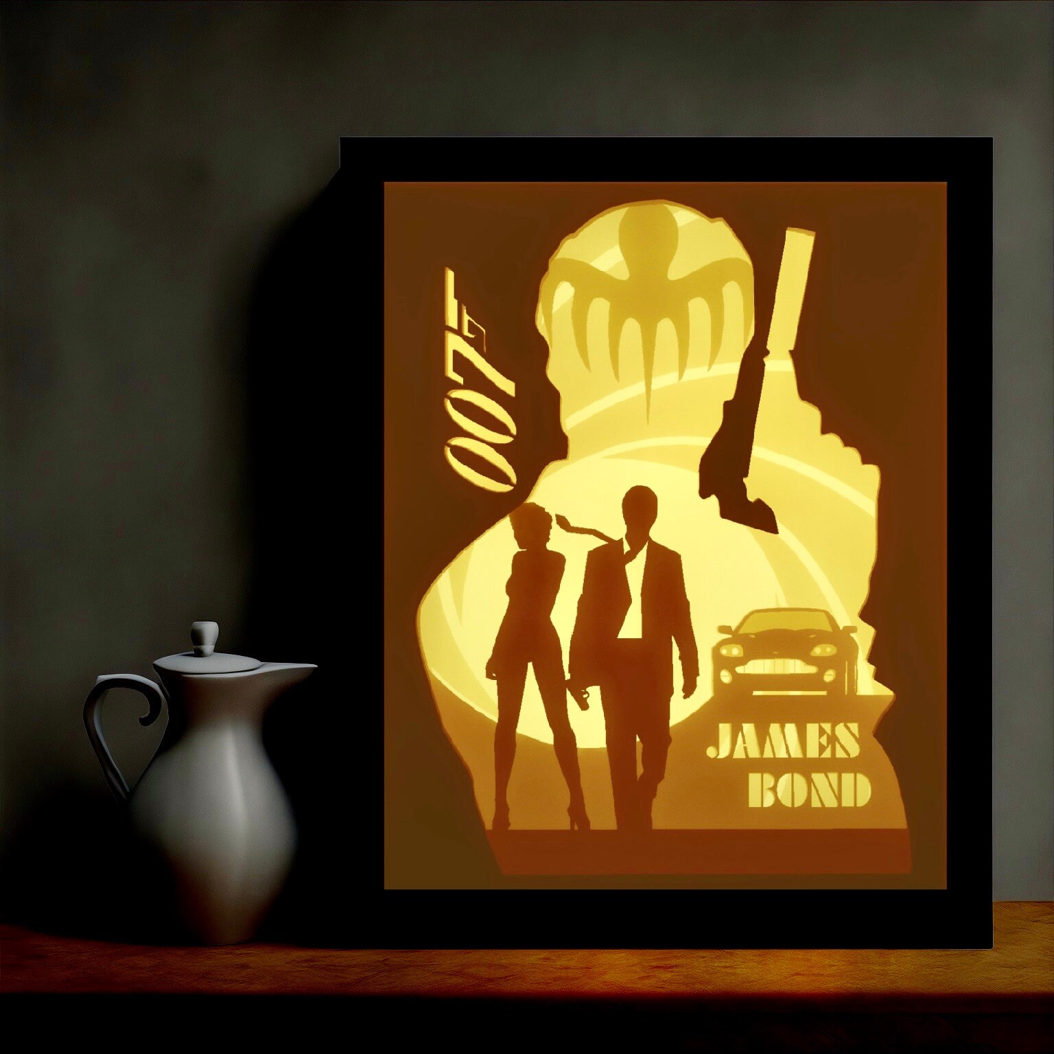James Bond Lightbox. James Bond Shadowbox, James Bond Light Box, James ...