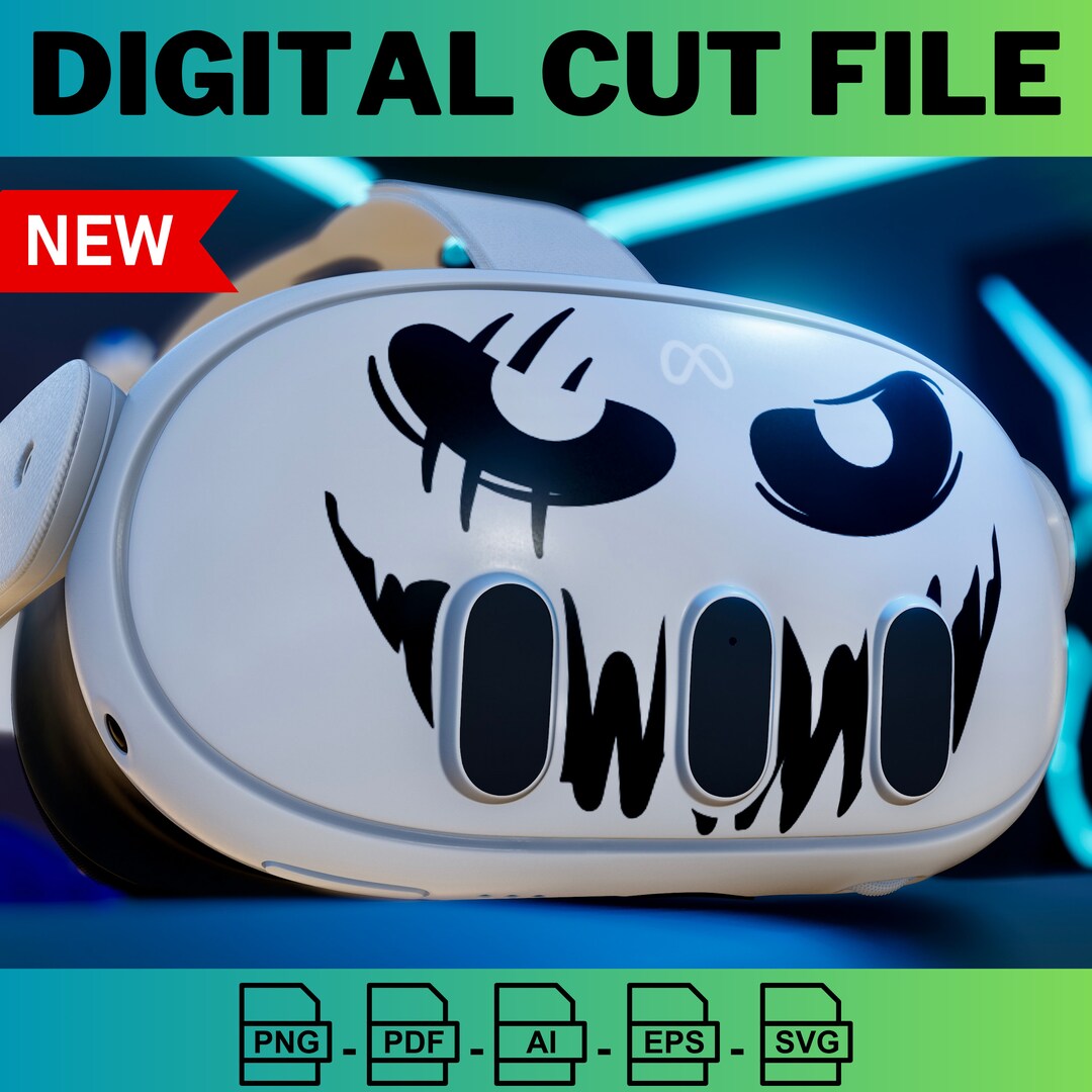 Clown VR Meta Quest 3 Headset Sticker - Digital Cut File for Cricut - Etsy