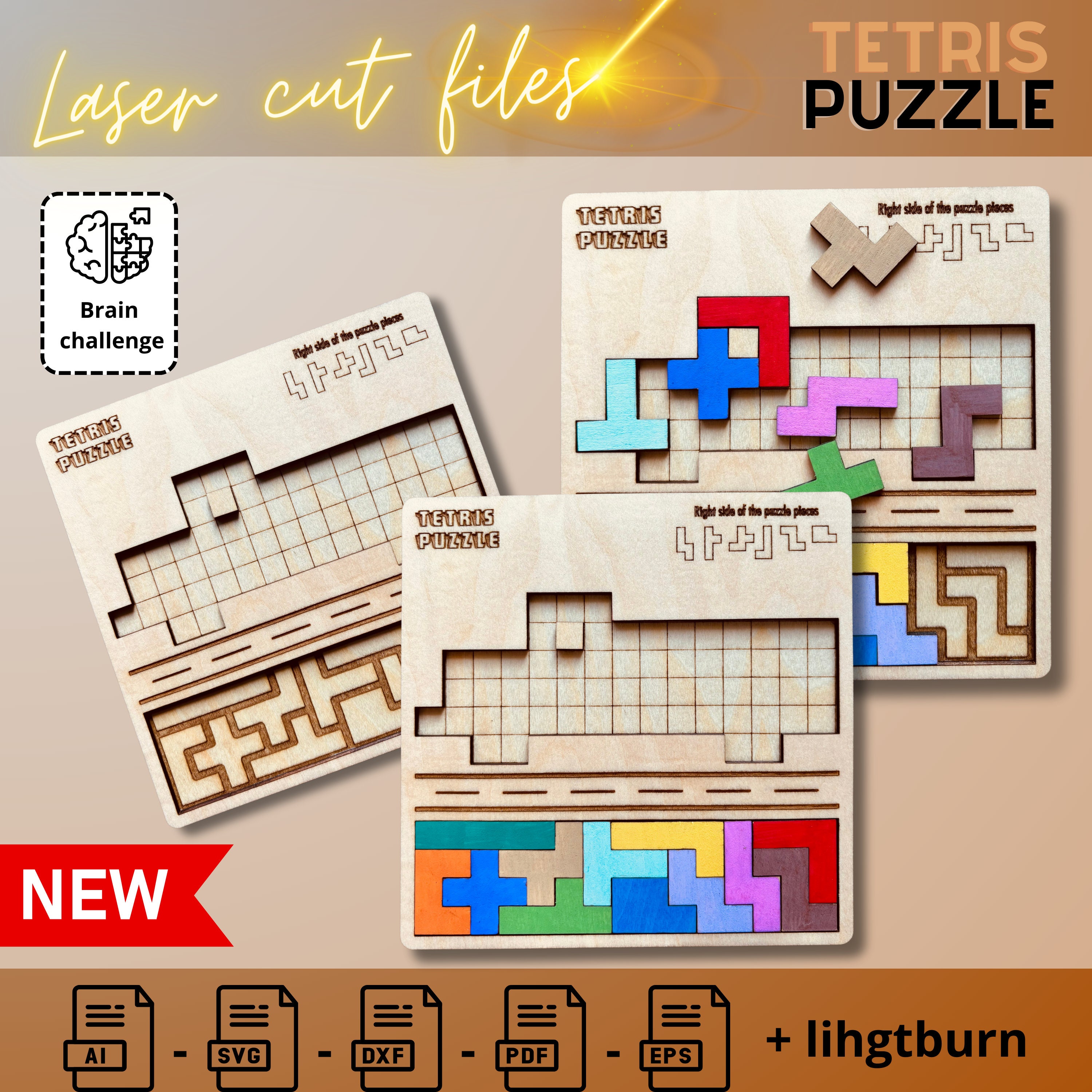 Truck Tetris Puzzle Template Digital Download for Laser Cutters, DIY ...