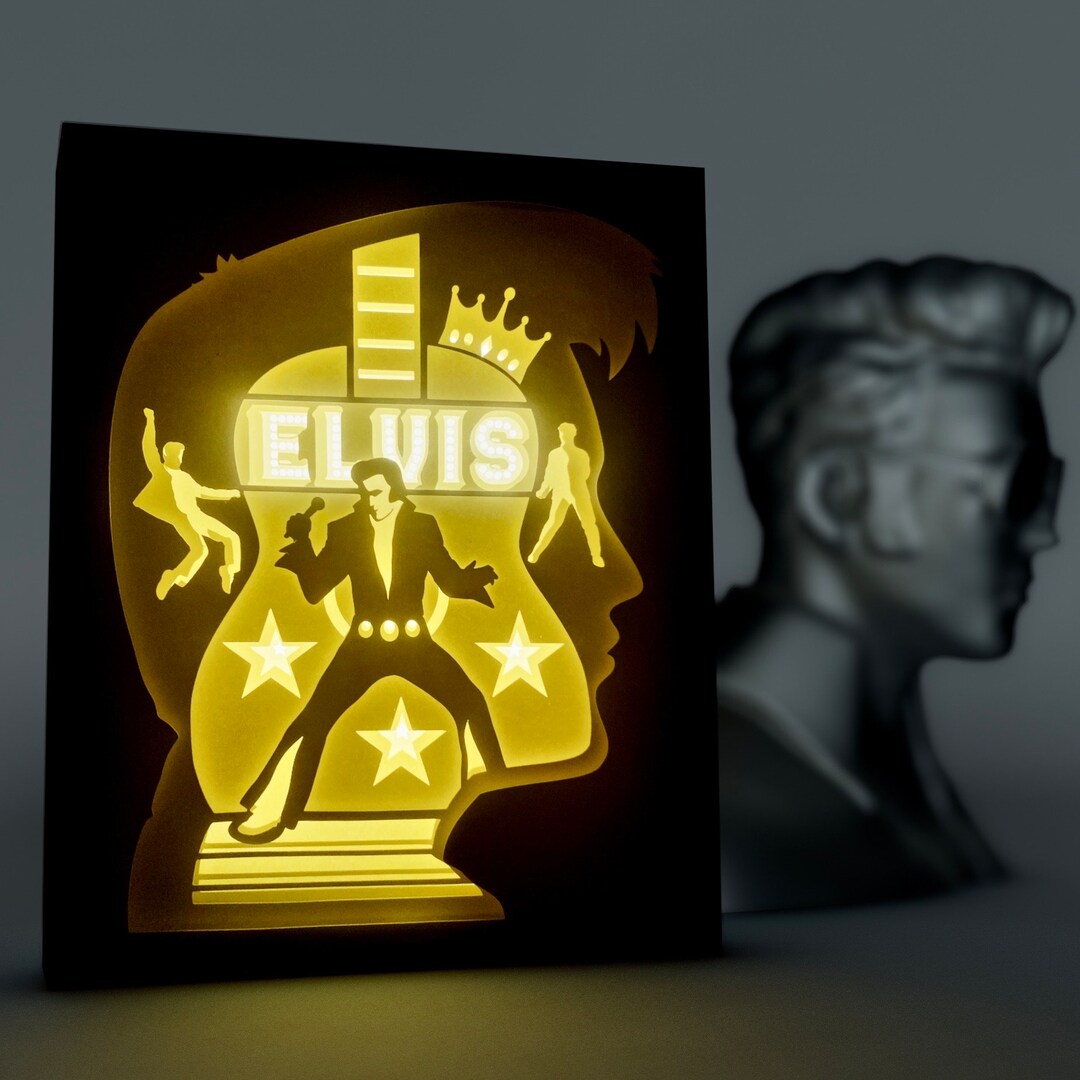 Elvis Lightbox, Elvis Shadowbox, Elvis Light Box, Elvis Papercut, Elvis ...