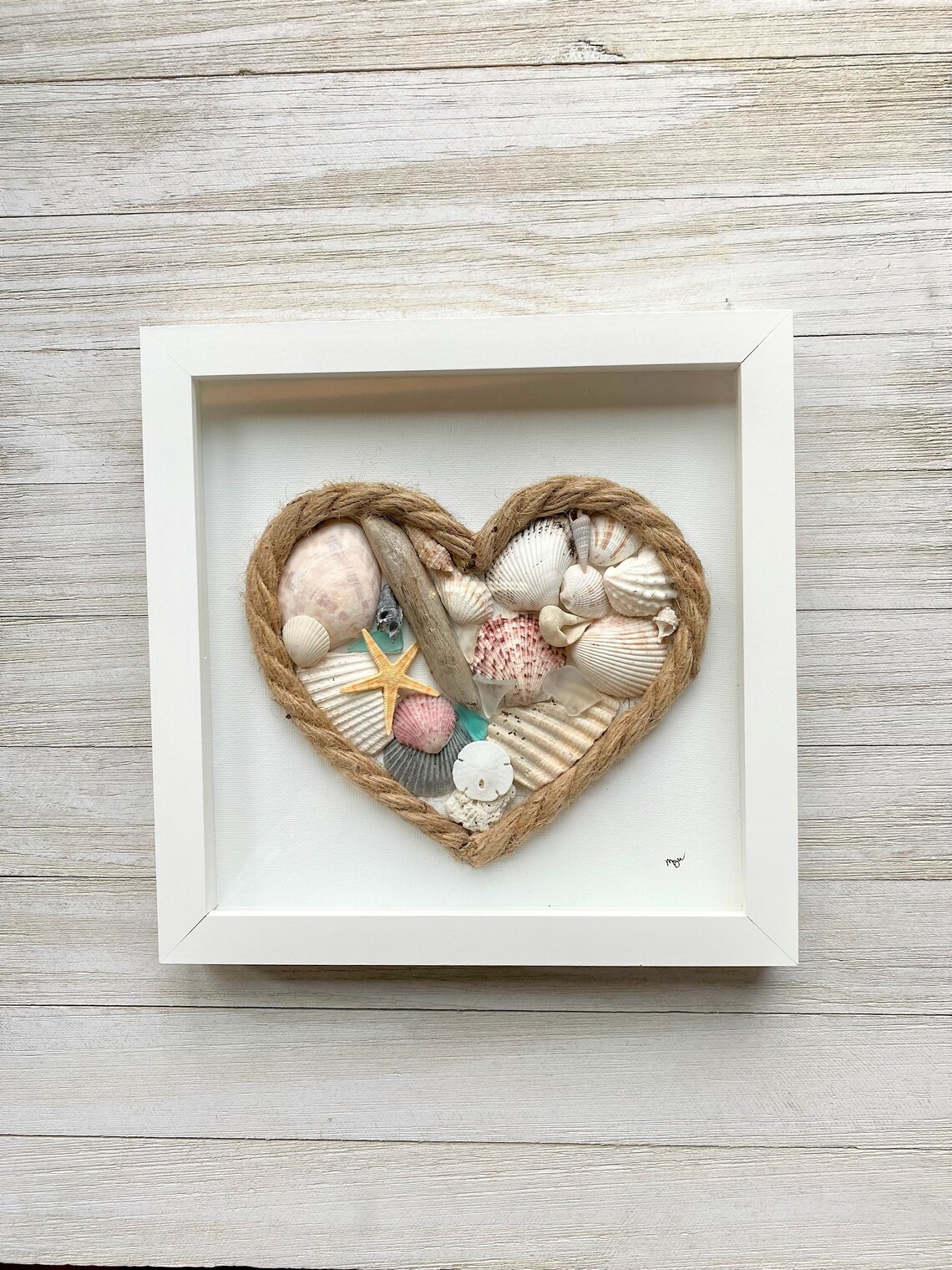 Shell Art Shell Heart Art Shell Wall Art Coastal Shell | Etsy