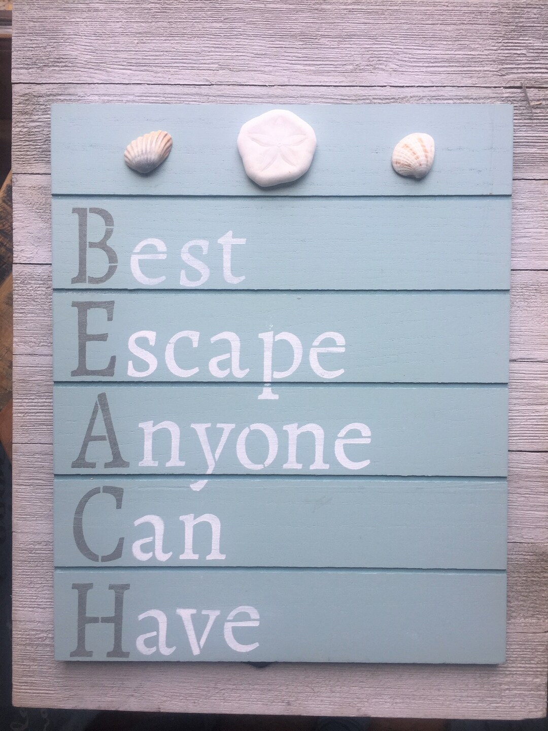 Beach Sign BEACH: Best Escape Anyone Can Have Cottage Decor - Etsy