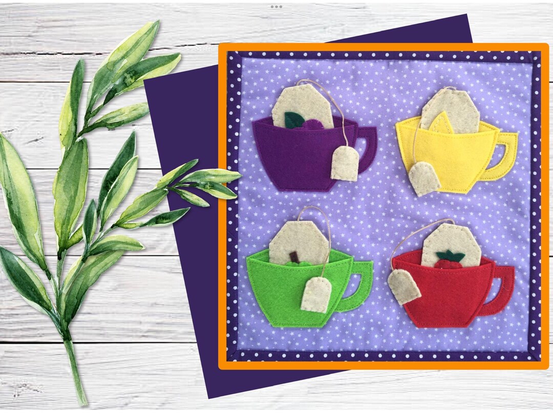 Felt Tea Cups Busy Book Page: Sensory Learning Activity - Etsy