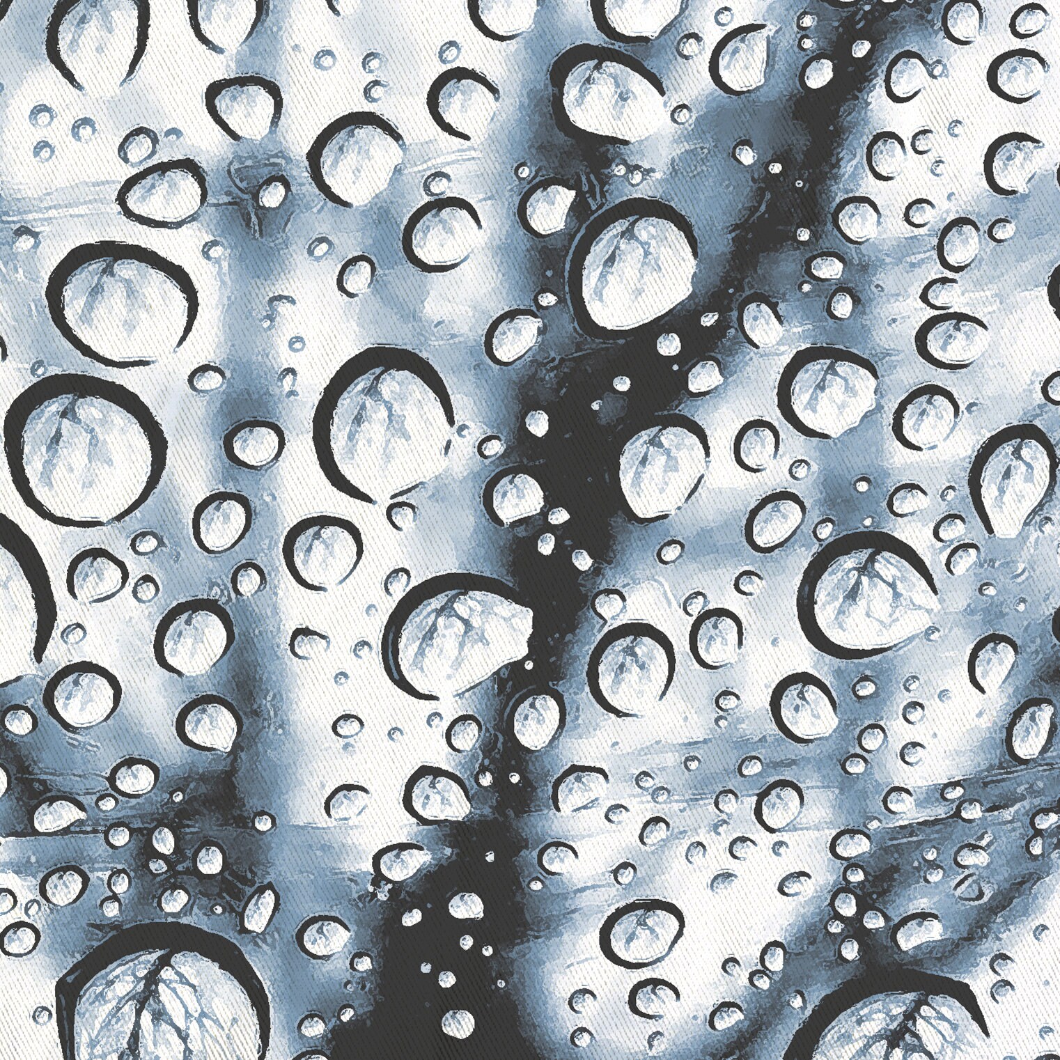 Tree in the Rain Monochromatic Art Print Fabric Shower Curtain - Etsy