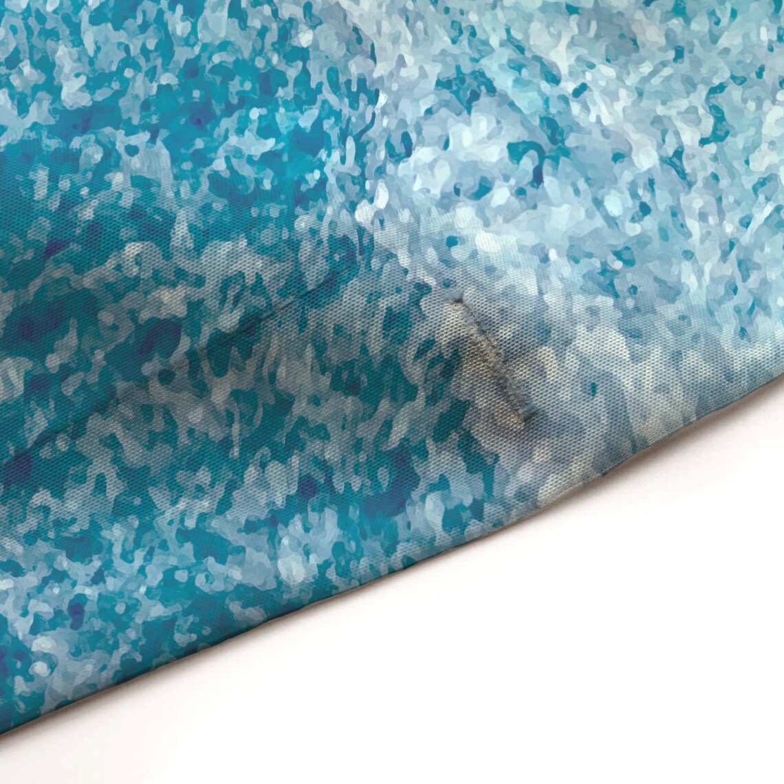 Aqua Blue / Turquoise Watercolor Fabric Shower Curtain for - Etsy