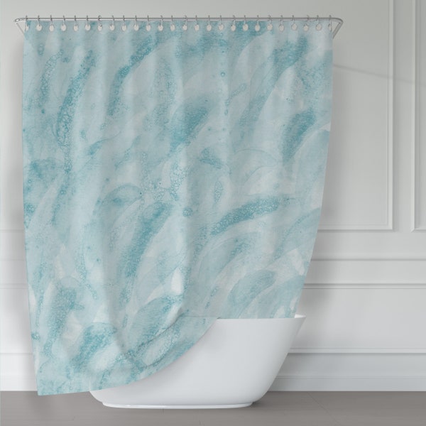 Aqua Shower Curtain - Etsy