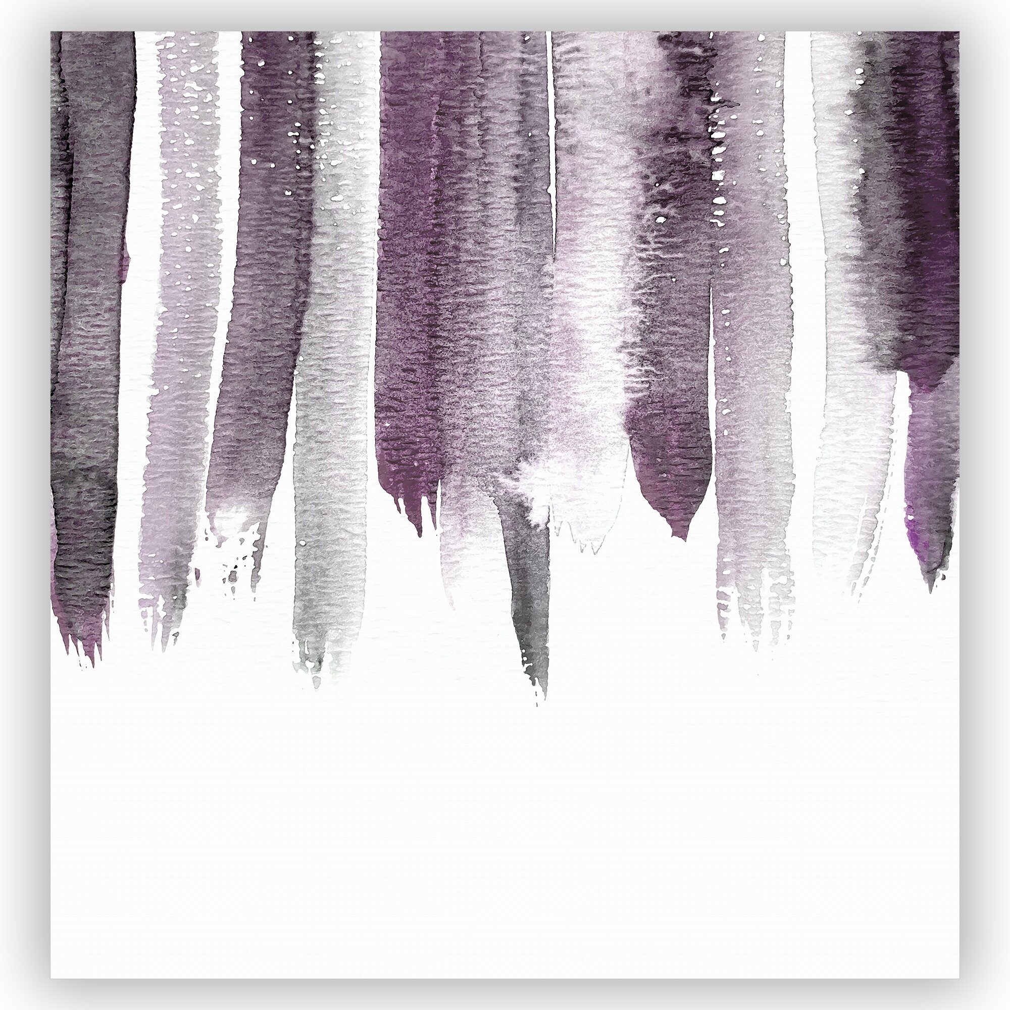 Plum Watercolor Fabric Shower Curtain: Contemporary Spa Decor - Etsy