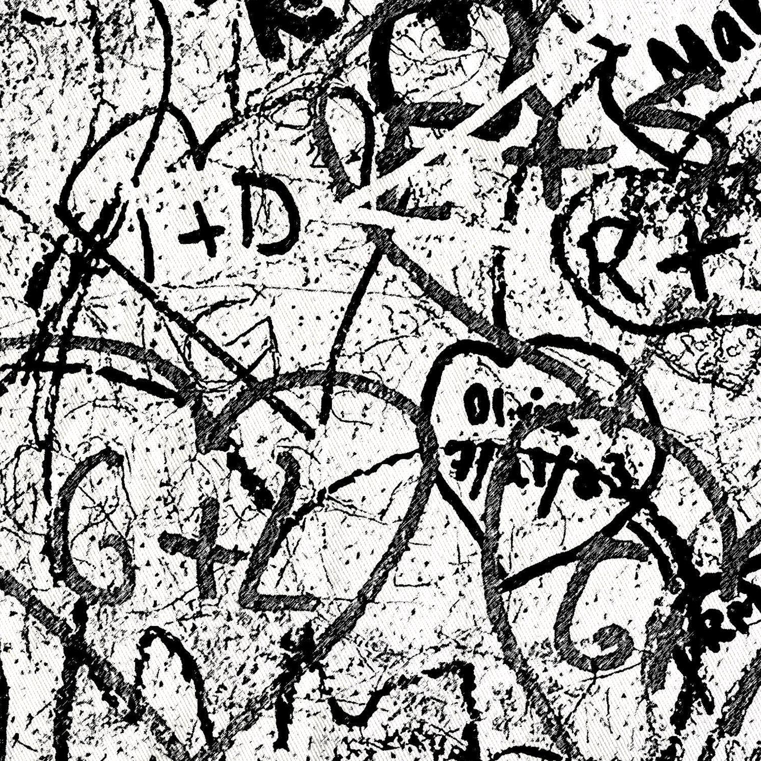 Lovers' Graffiti Fun / Emo Urban Design Shower Curtain - Black & White ...