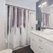 Plum Watercolor Fabric Shower Curtain: Contemporary Spa Decor - Etsy