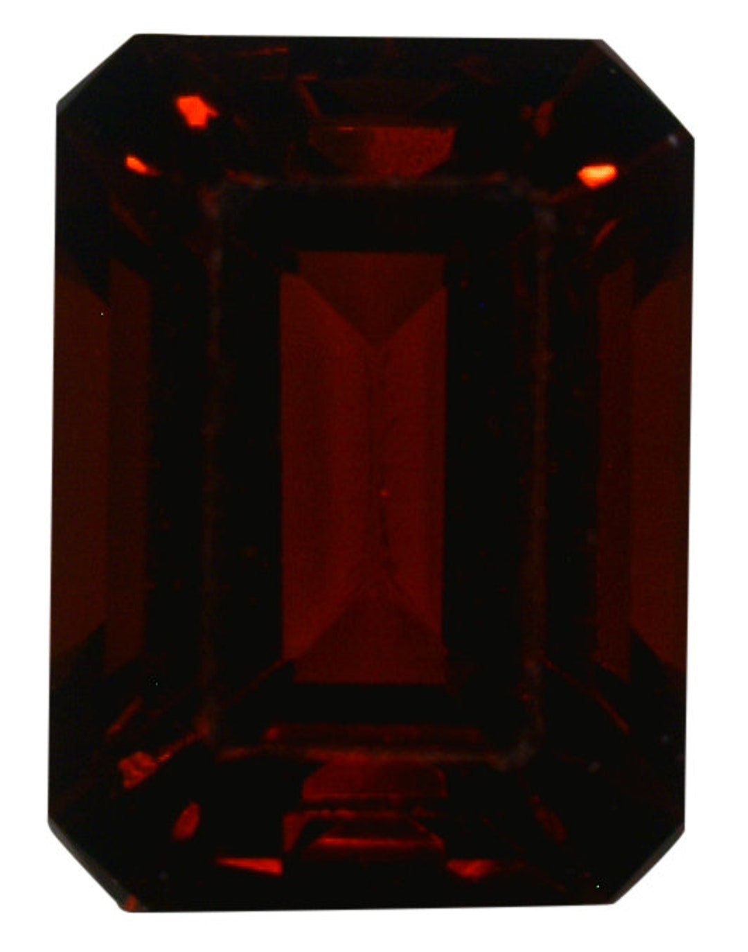 Natural Extra Fine Deep Red Garnet - Emerald Cut - Tanzania - AAA+ ...