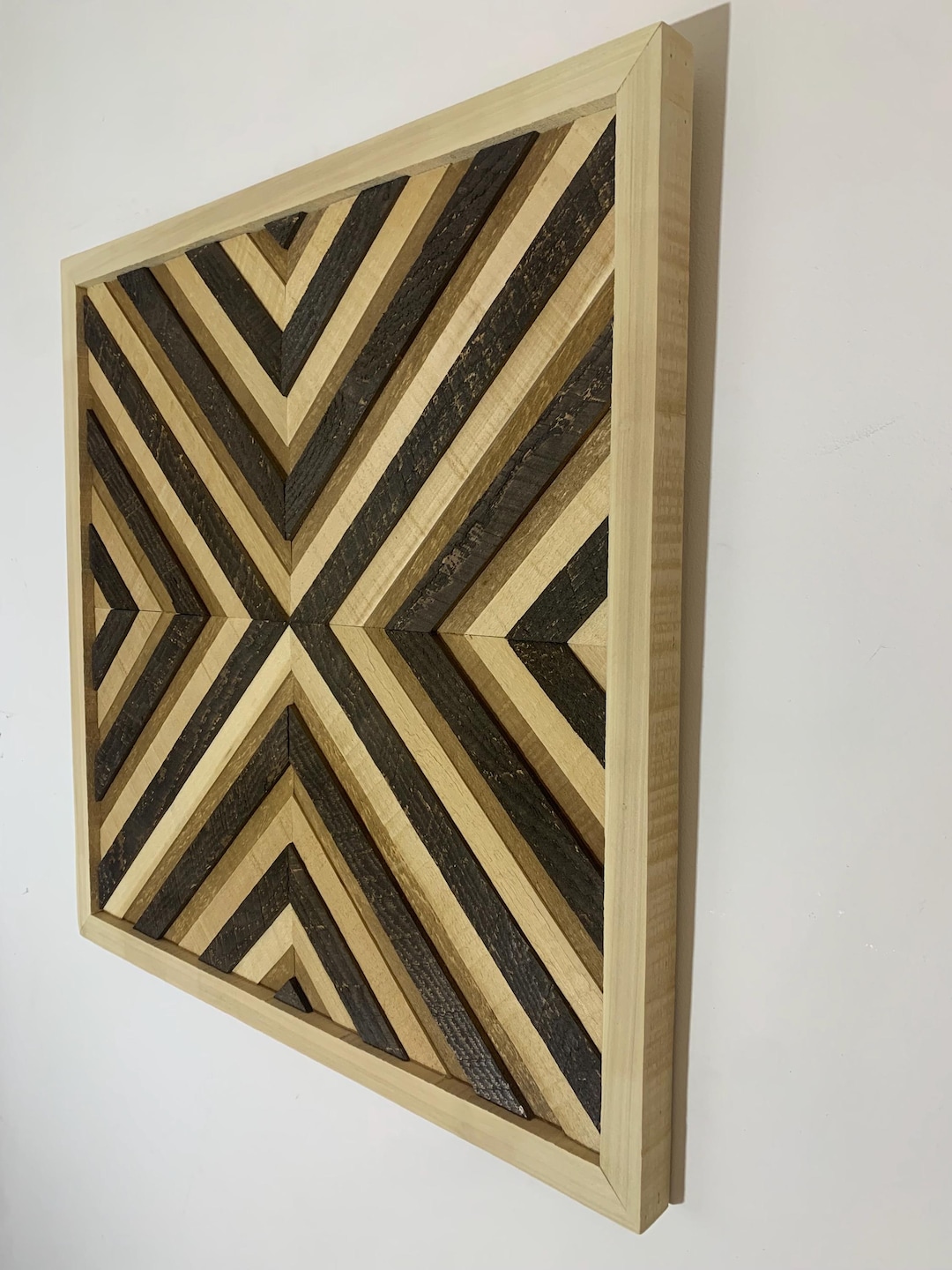 Geometric Wood Wall Art, Wood Wall Art, Wood Wall Decor, Home Decor ...