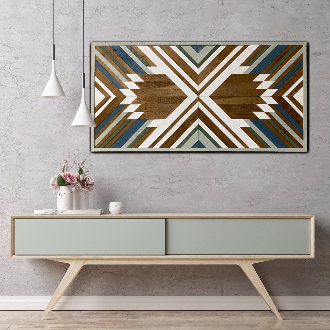 Seminole Native, Wood Wall Art, Geometric Wood Wall Art, Native ...