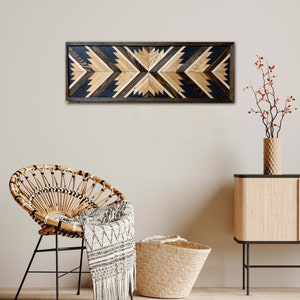 Geometrical Wood Wall Art. Native Art. Wood Wall Art. Handmade Wall Art ...