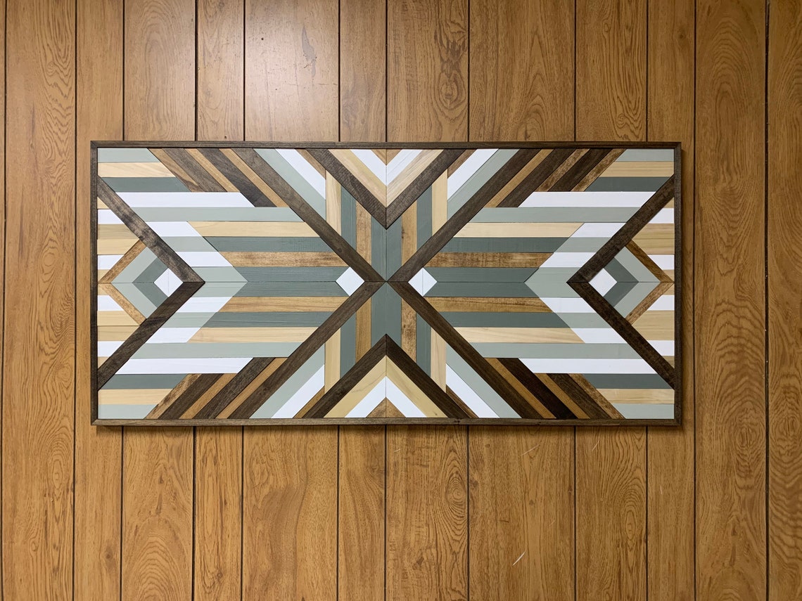 Geometric Wood Wall Art Wood Wall Art Home Decor Wall - Etsy