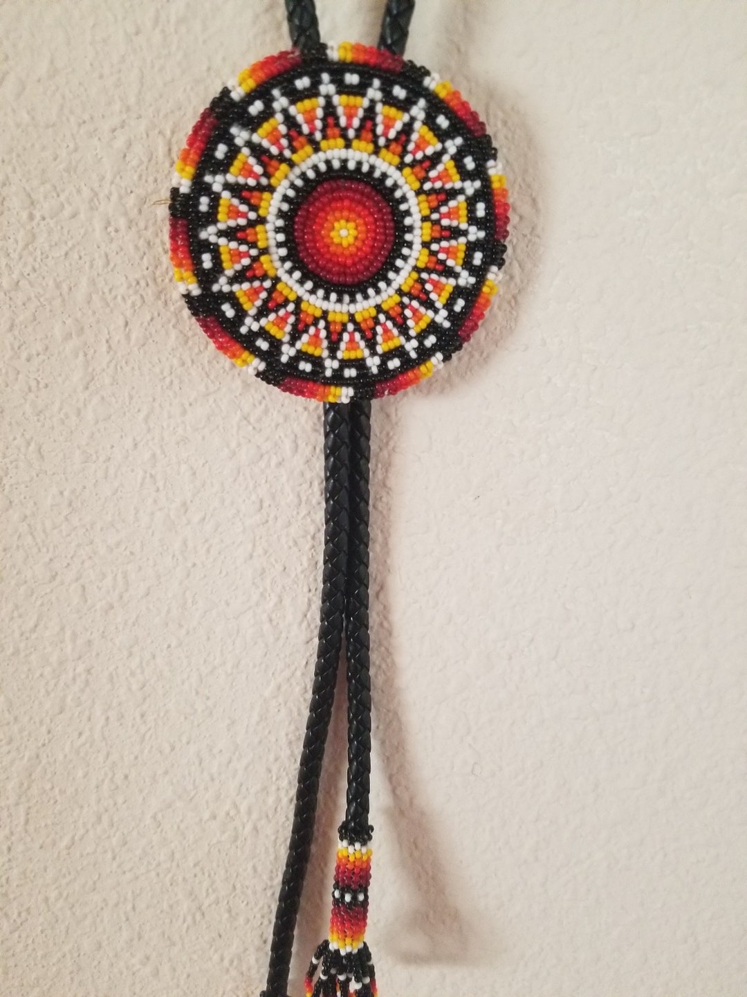 Beaded Bolo Tie Created by Thomas Harvey an Enrolled Member of the Ft ...