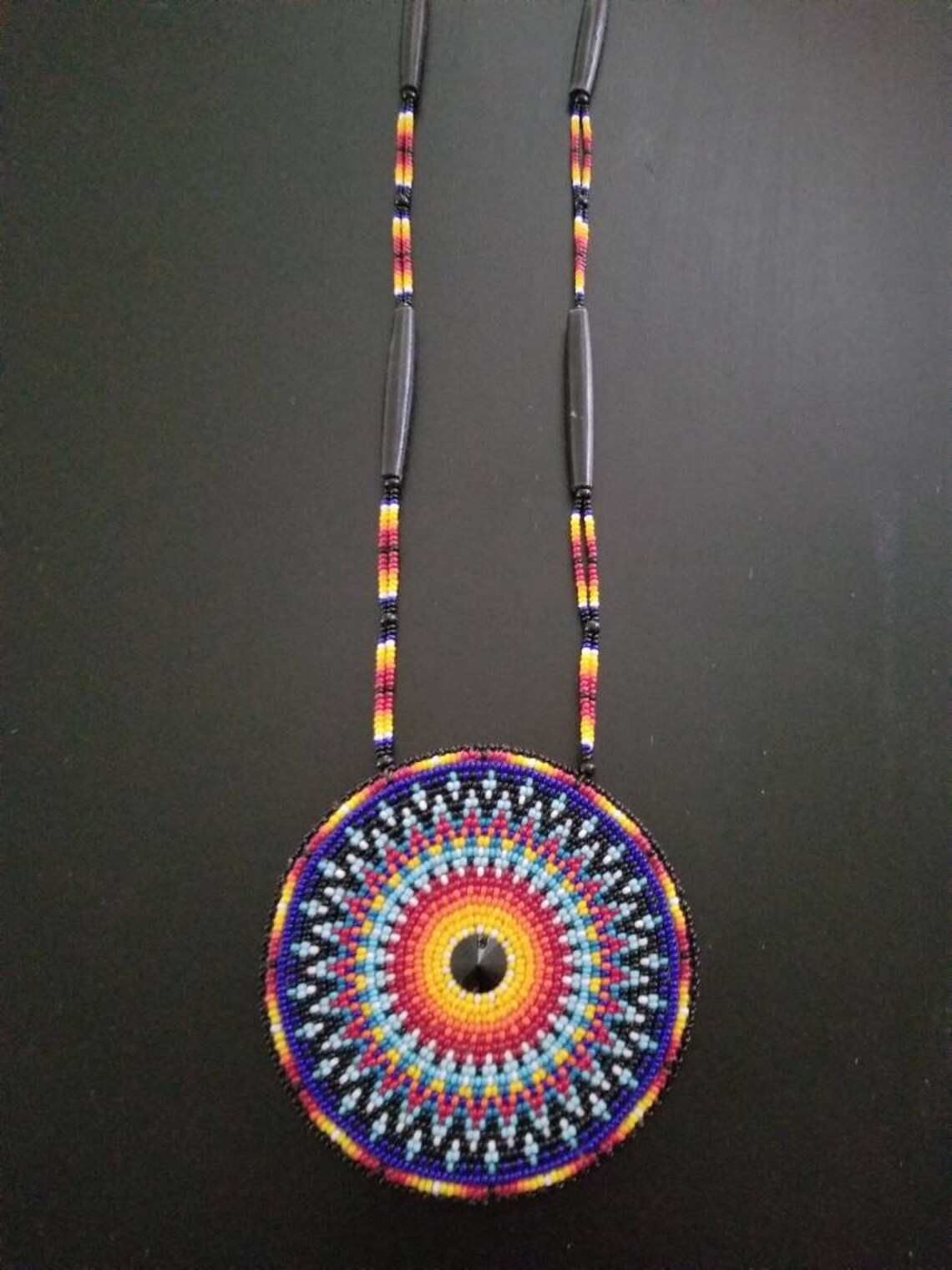 Native American Beaded Medallion Created by Thomas Harvey an - Etsy