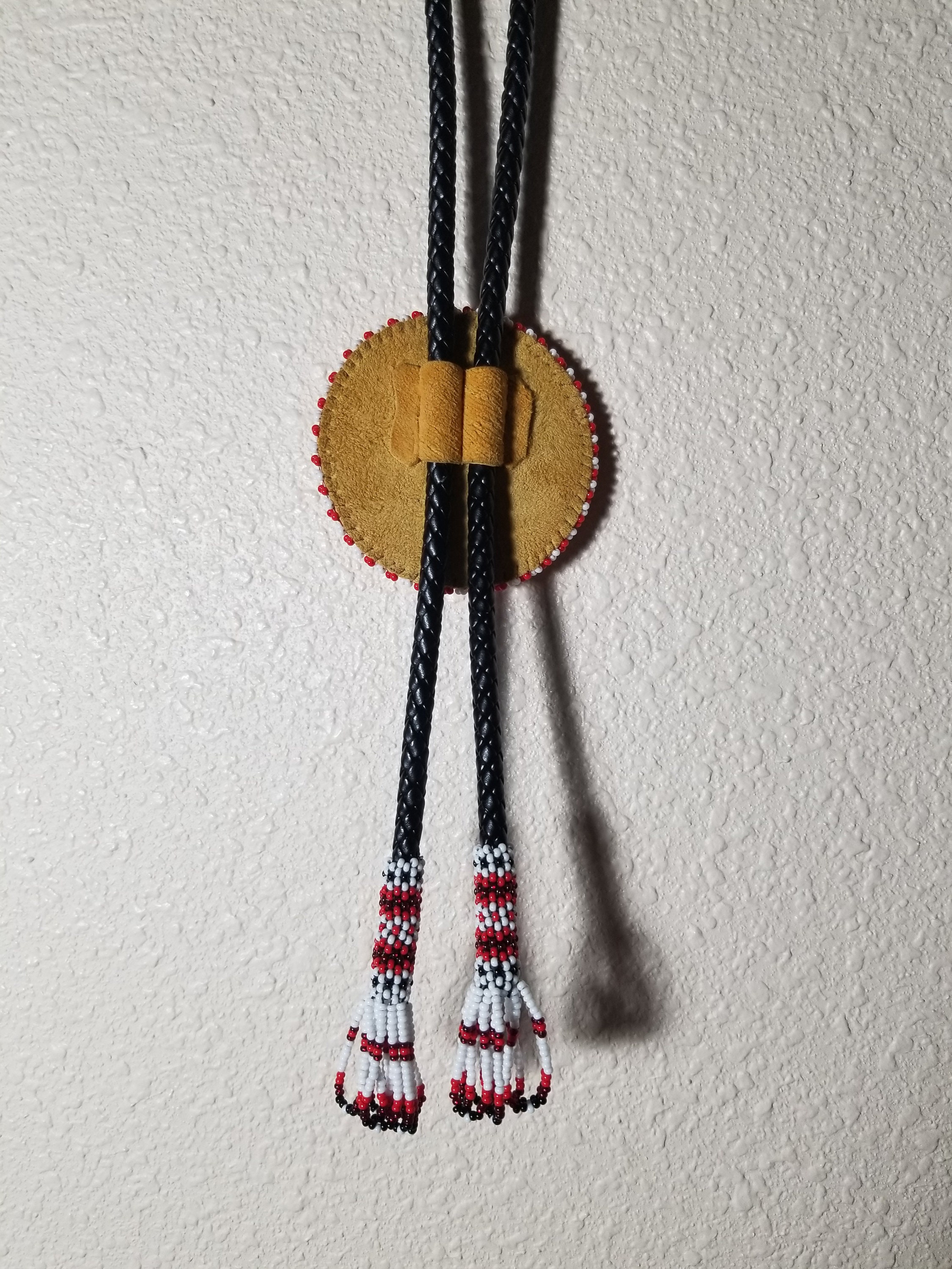 Beaded Bolo Tie Beaded by Thomas Harvey an Enrolled Member of the Ft ...