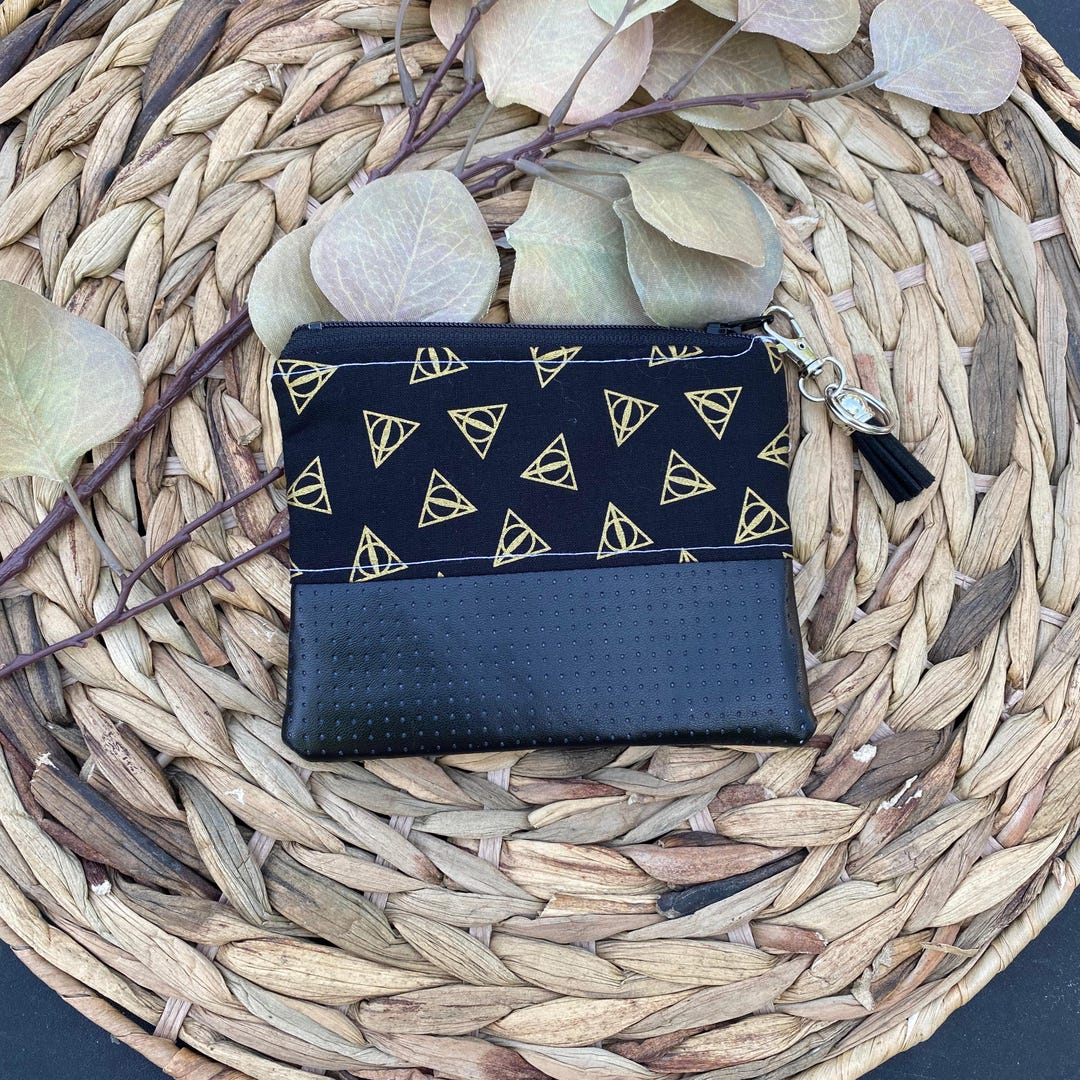 Deathly Hallows and Faux Leather - Pouch - Etsy