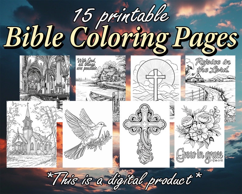 Printable Bible Coloring Pages for Sunday School, Christian, Perfect ...