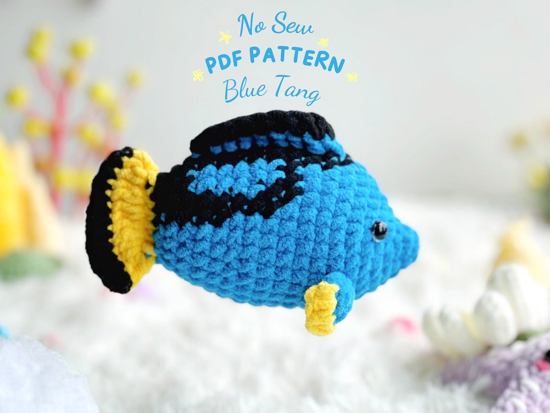 Blue Tang No Sew Crochet Pattern, No Sew Amigurumi Crochet Patterns ...