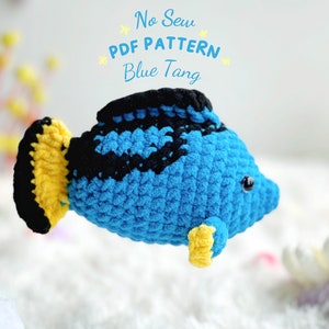 Blue Tang No Sew Crochet Pattern, No Sew Amigurumi Crochet Patterns ...