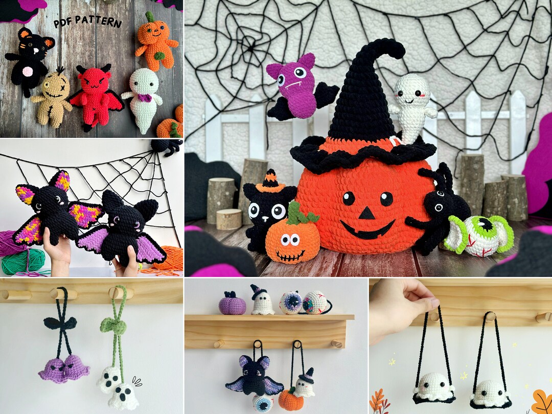 Set 19 Halloween Crochet Pattern, Bundle Halloween Crochet Patterns ...
