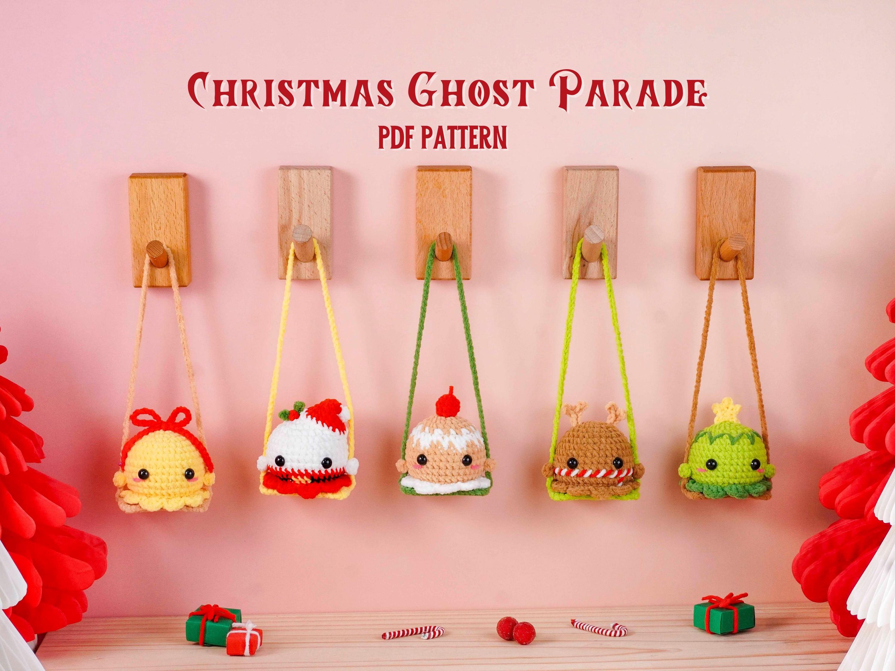 Christmas Ghost Parade Crochet Patterns Bundle, Santa Ghost Pattern ...