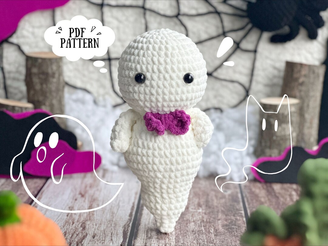 Ghost Crochet Pattern, Halloween Crochet, Holiday Decor, Stuffed Animal ...