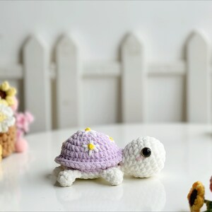 Daisy Purple Turtle No Sew Crochet Pattern, No Sew Amigurumi Crochet ...