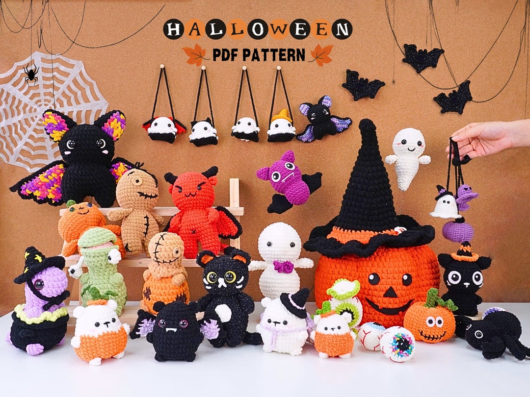 Set 19 Halloween Crochet Pattern, Bundle Halloween Crochet Patterns ...